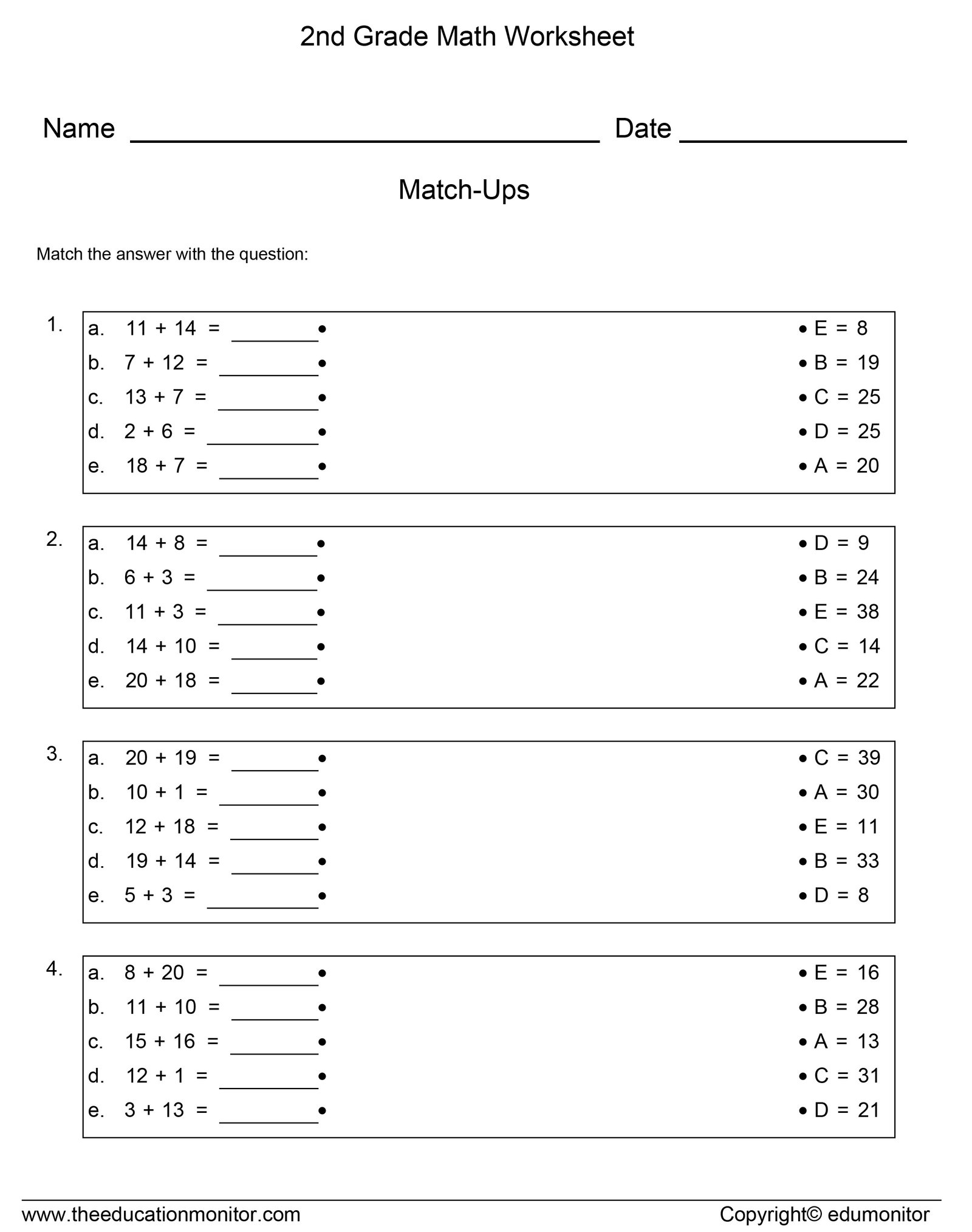 Second Grade Addition - EduMonitor | Science, Math, Language Arts