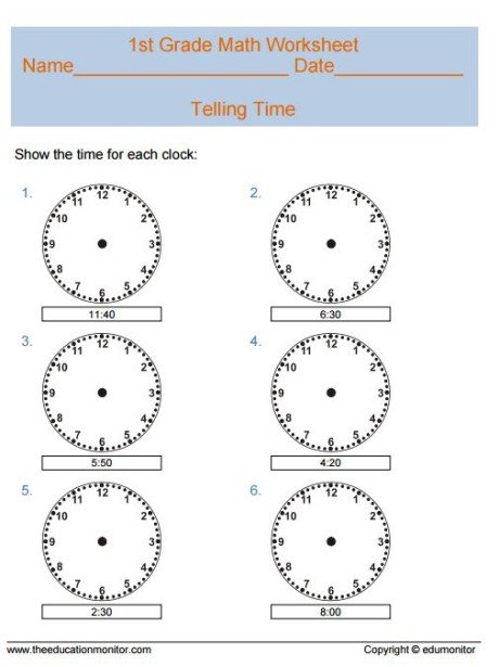 Teaching Telling Time - EduMonitor | Science, Math, Language Arts