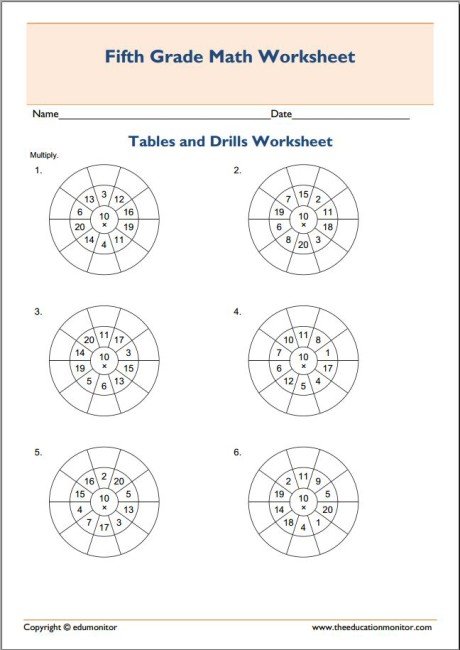 Time Table Worksheet - Free Printable Worksheet - EduMonitor | Science ...