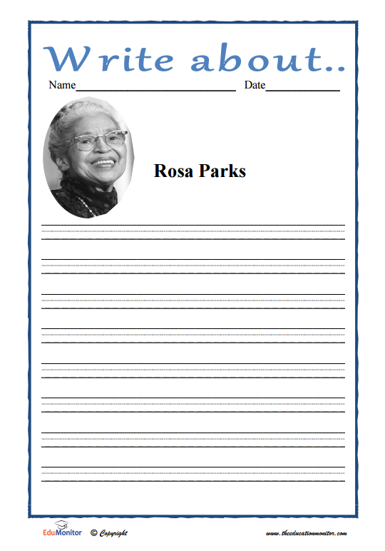 Free Rosa Parks Worksheets & Printables pdf - EduMonitor | Science ...