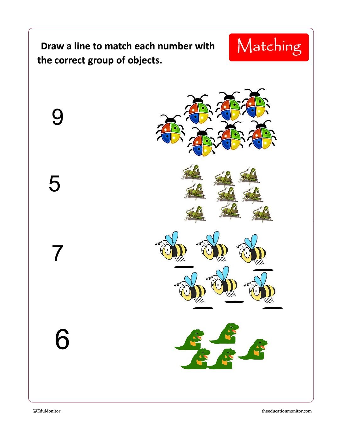 Free Kindergarten Counting & Preschool Numbers Worksheets - EduMonitor ...