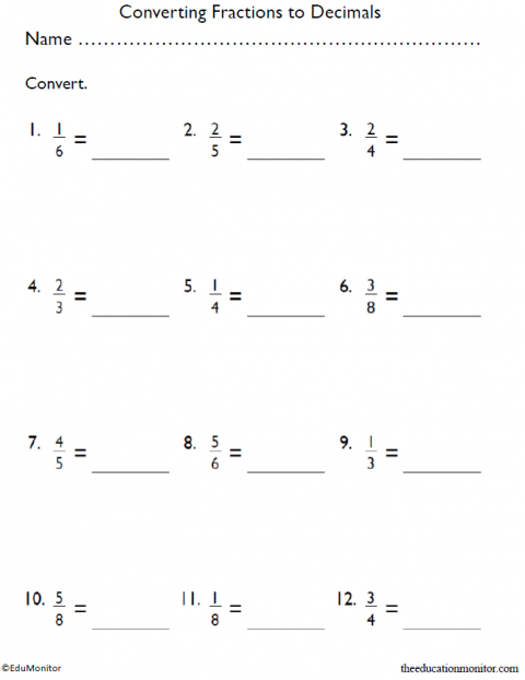 4th-Grade Converting Fractions to Decimals - EduMonitor | Science, Math ...