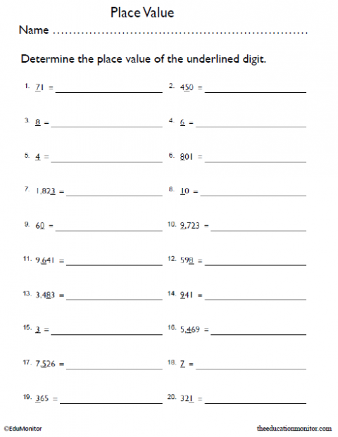Grade 4 Place Value Math Worksheets - EduMonitor | Science, Math ...