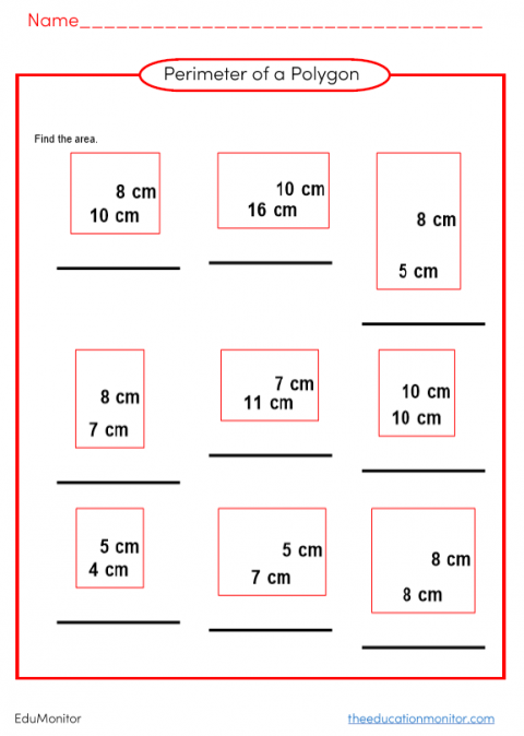 Perimeter Worksheets for Kids - EduMonitor | Science, Math, Language Arts