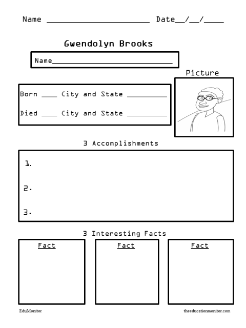 Free Biography Worksheets Printables for Kids - EduMonitor | Science ...