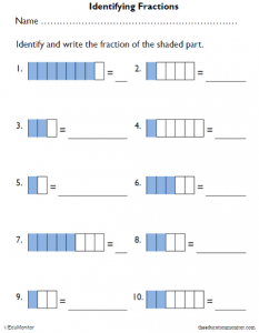 Shaded Fractions of Rectangles Math Worksheet - EduMonitor | Science ...