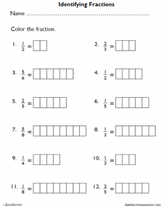 Identifying Fractions Math Worksheet - EduMonitor | Science, Math ...