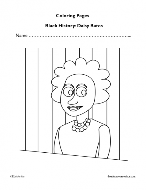 Daisy Bates Black History Coloring Pages - EduMonitor | Science, Math ...