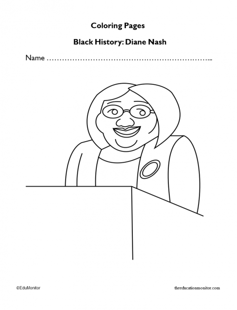 Explore Diane Nash's History with these Black History Coloring Pages ...