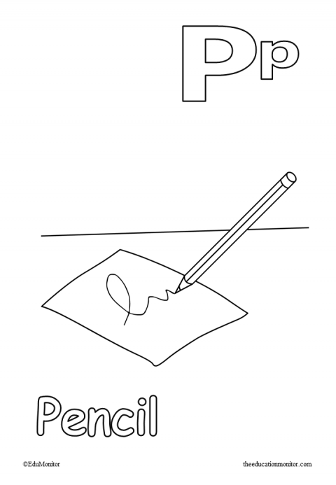 Alphabet Letter P Coloring Pages for Preschool - EduMonitor | Science ...