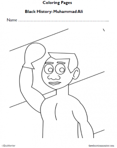 Muhammad Ali Coloring Pages Worksheet for Kids - EduMonitor | Science ...