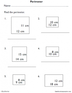 Printable Rectangles Perimeter Worksheet - EduMonitor | Science, Math ...