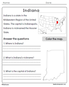 Indiana State Worksheet - EduMonitor | Science, Math, Language Arts