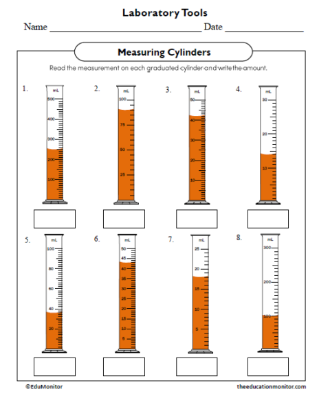 Laboratory Tools Worksheet - EduMonitor | Science, Math, Language Arts