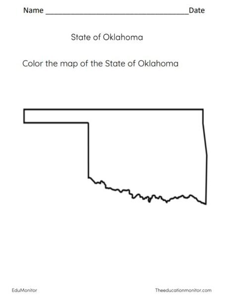 Free Oklahoma State Coloring Pages for Kids - EduMonitor | Science ...