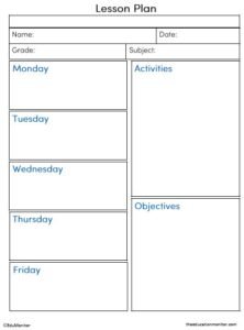 PreK-3 Editable Weekly Lesson Plan Templates - EduMonitor | Science ...