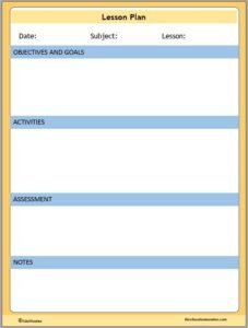 Free Editable Lesson Plan Templates All Grades - EduMonitor | Science ...