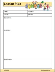 Free Editable Lesson Plans Templates for Homeschooling and Teachers ...