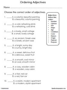 Adjectives Printable Worksheet for 5th Grade - EduMonitor | Science ...