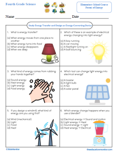 Study Energy Transfer and Design an Energy-Converting Device Science ...