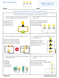 Study Flow of Electricity in Series and Parallel Circuits Science ...