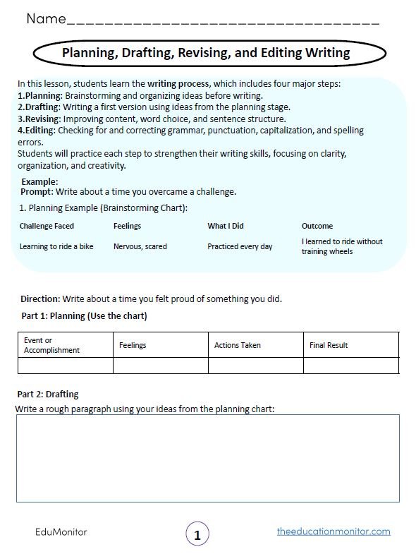 Planning Writing Grade 5: Tips for Success - EduMonitor | Science, Math, Language Arts