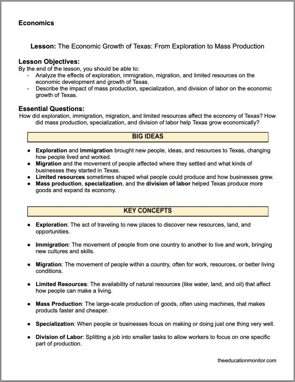 The Economic Growth of Texas: From Exploration to Mass Production 4th ...